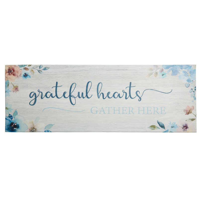 Rosalind Wheeler Stephens Grateful Hearts Gather Anti-Fatigue Mat & Reviews | Wayfair